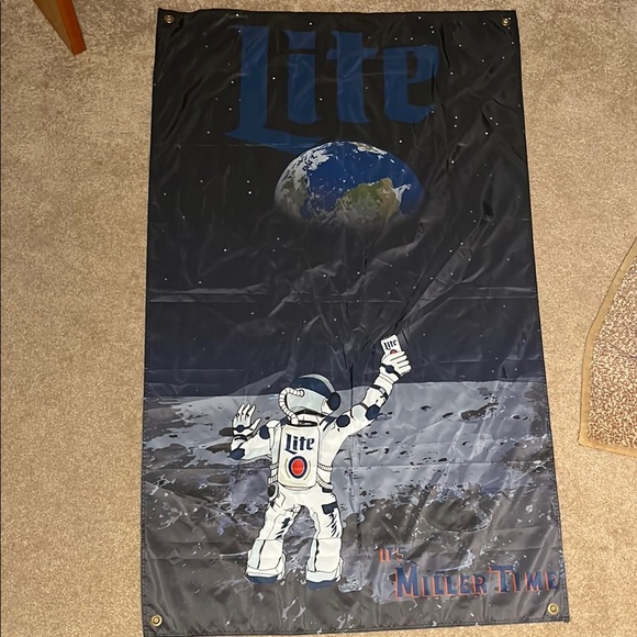 Wall Decor | Miller Lite Astronaut Wall Banner 3x5 | Poshmark